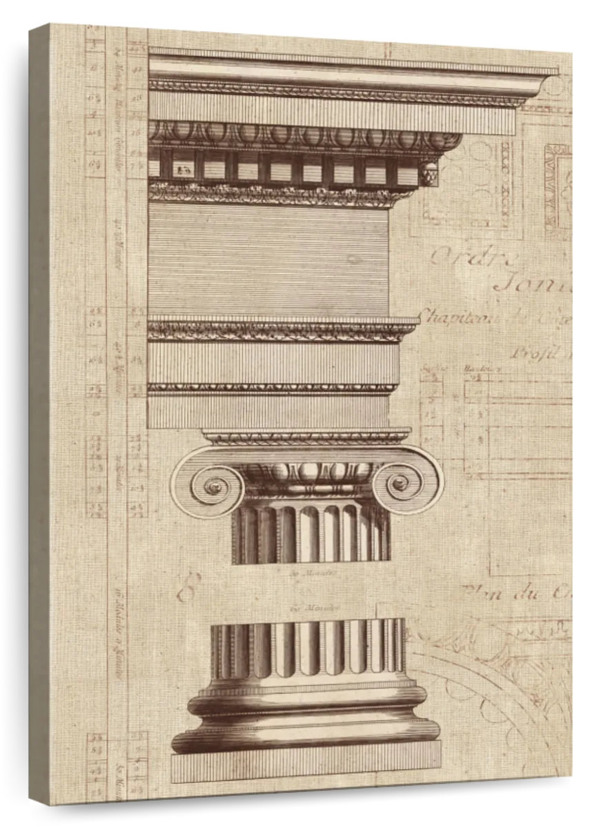 Ebern Designs Lilie Architectural Rendering II Burlap Sepia | Wayfair