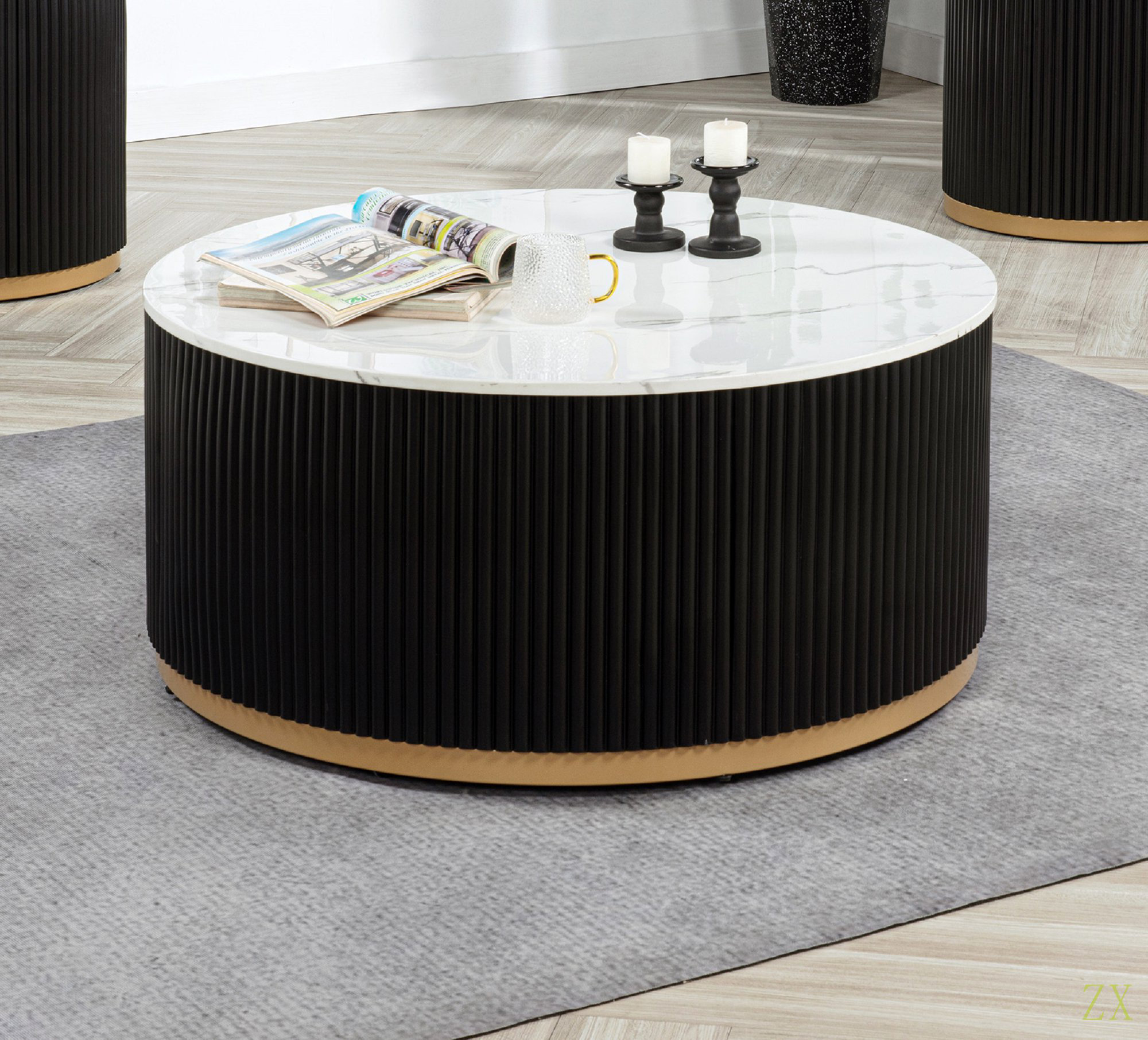 Brayden Studio® 1Pc Coffee Table Modern Cocktail Group Luxurious Marble ...