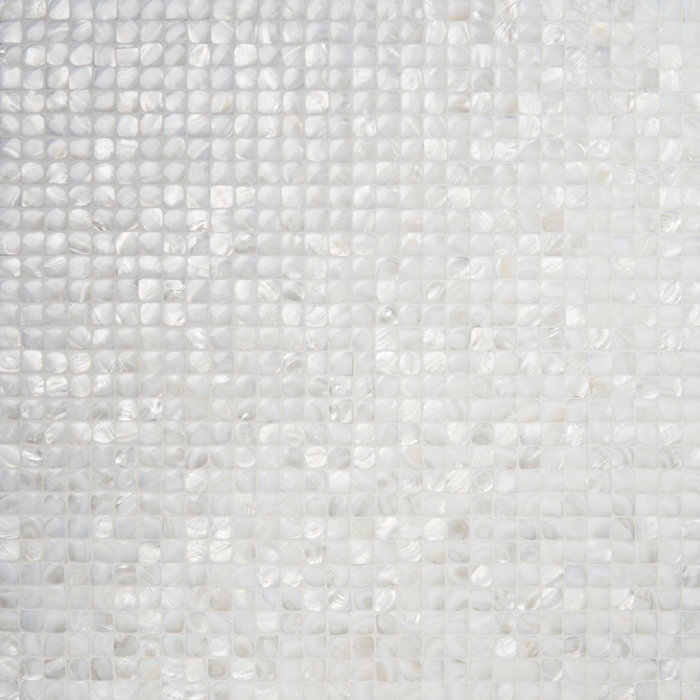 Bond Tile Mother of Pearl 1" x 1" Seashell Grid Mosaic Tile | Wayfair