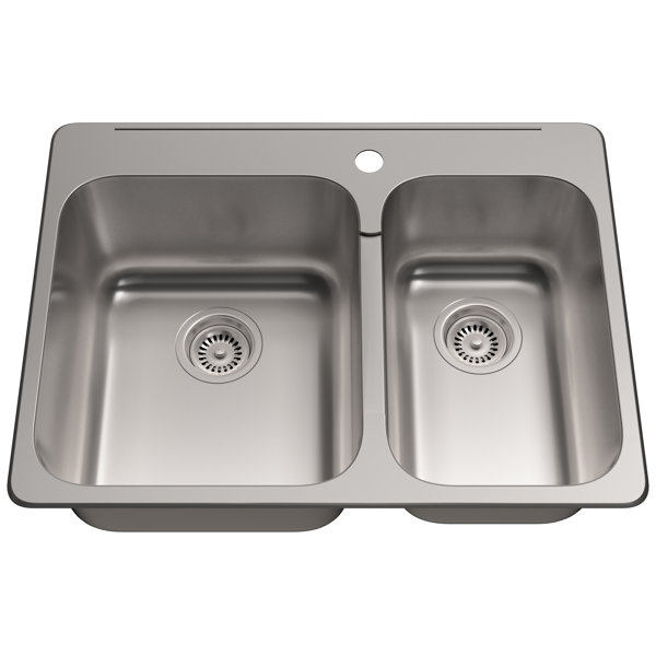 Cantrio Koncepts Cantrio Premium Stainless Steel Double Kitchen Sink ...