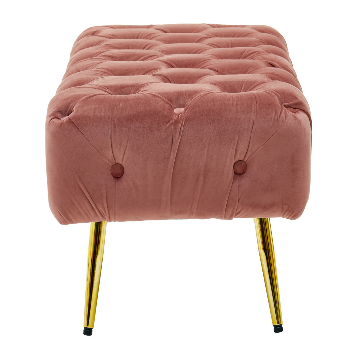 Mercer41 Galina 104Cm Wide Velvet Tufted Rectangle Footstool Ottoman ...