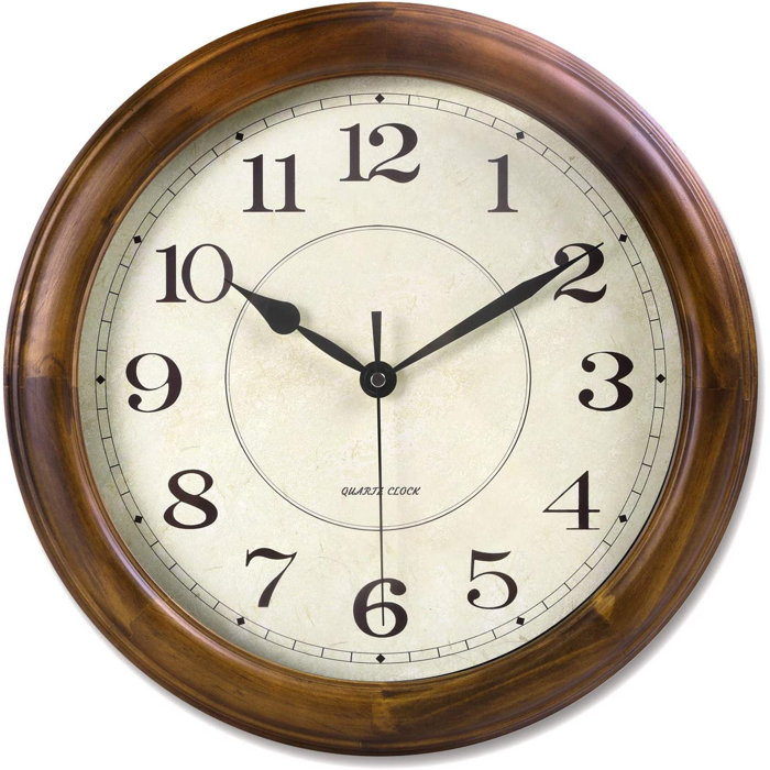 Alcott Hill® Atiah Wood Wall Clock | Wayfair
