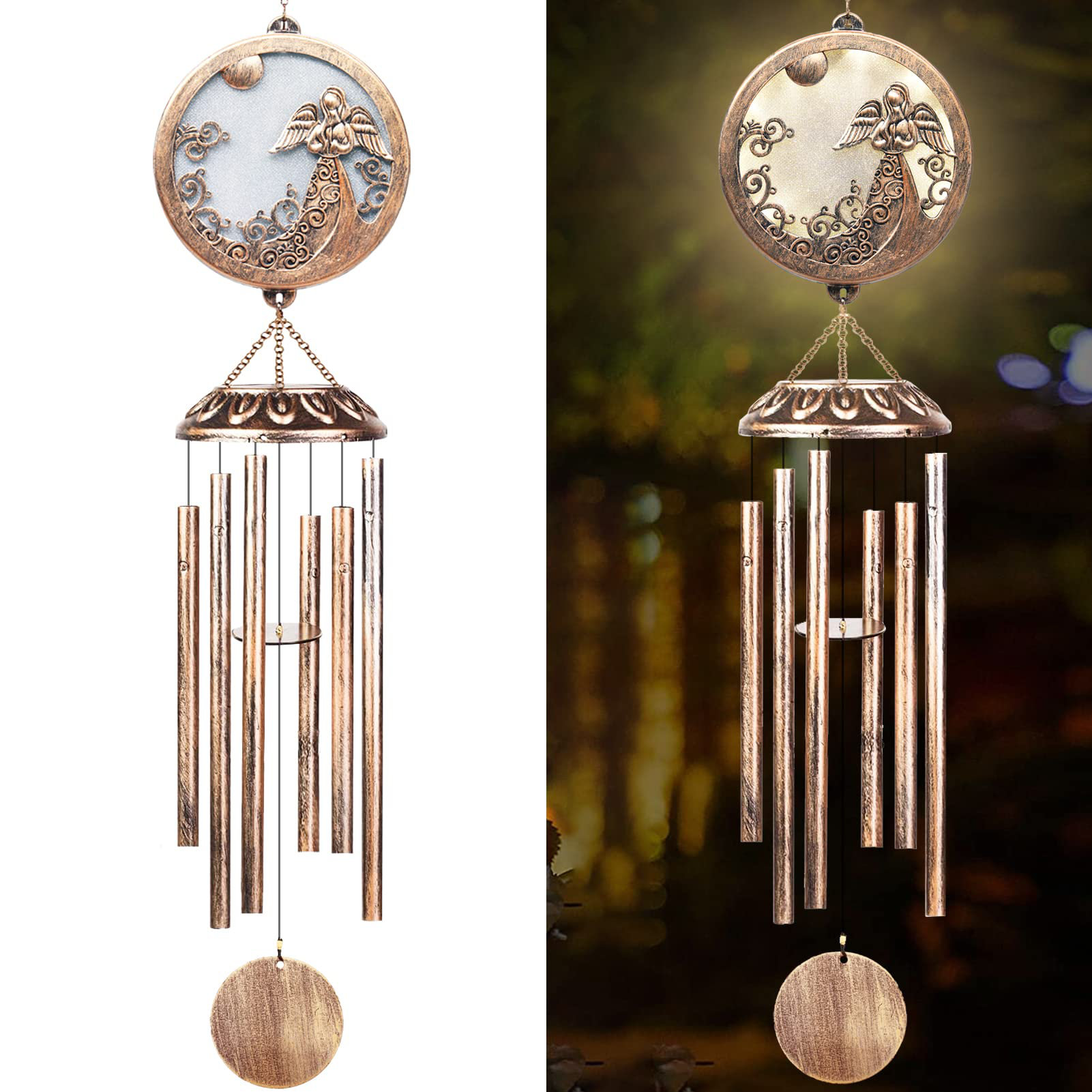 Arlmont & Co. Solar Angel Wind Chimes For Outside-Memorial Wind Chimes ...