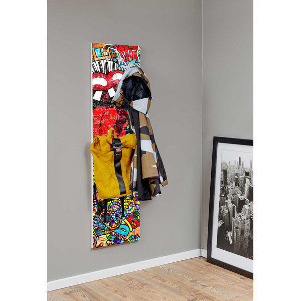 East Urban Home Wall coat rack Branislavka 145 Motive 88 Graffiti 5 ...