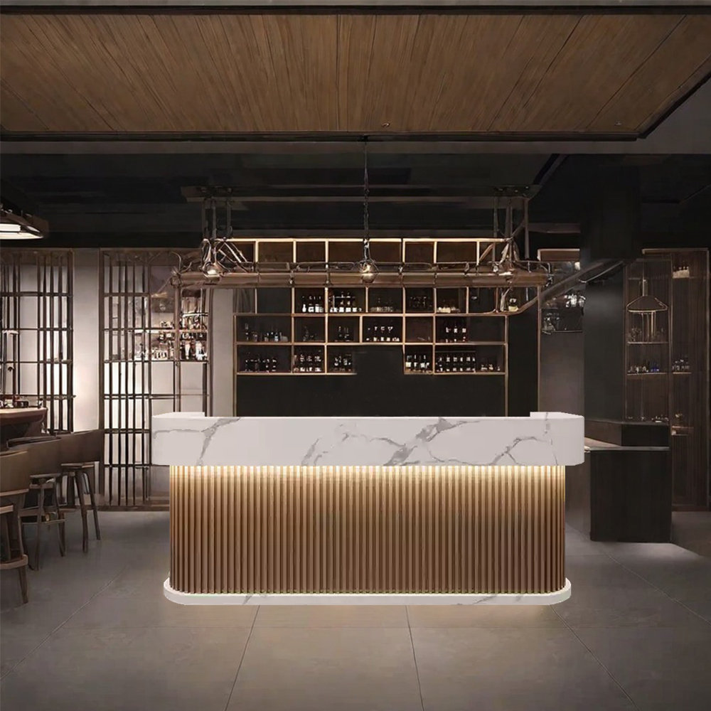 NBNKK Reception desk Trendy Retro Bar Counter, Reception desk bar | Wayfair