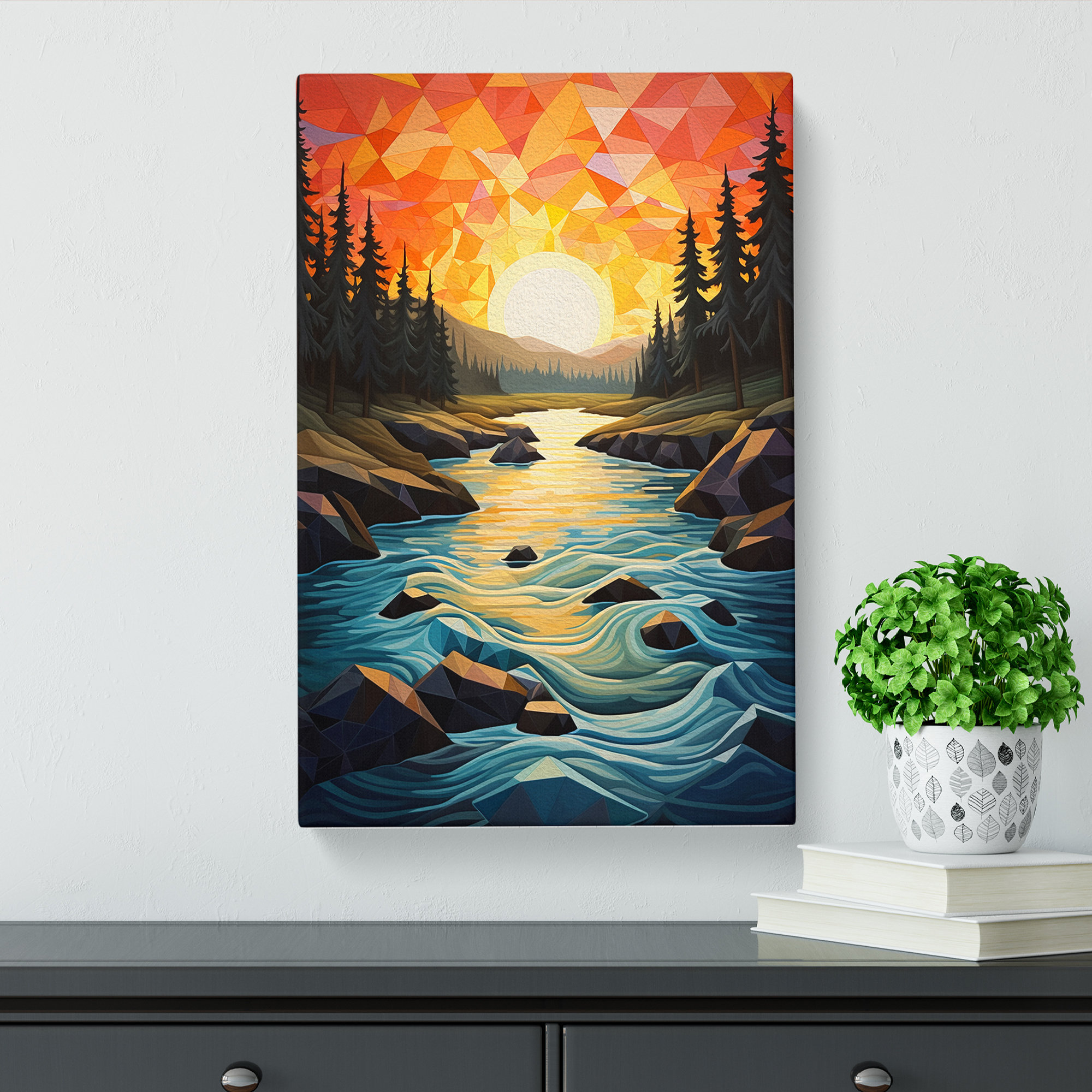 Alpen Home River Geometric No.2 - Print | Wayfair.co.uk