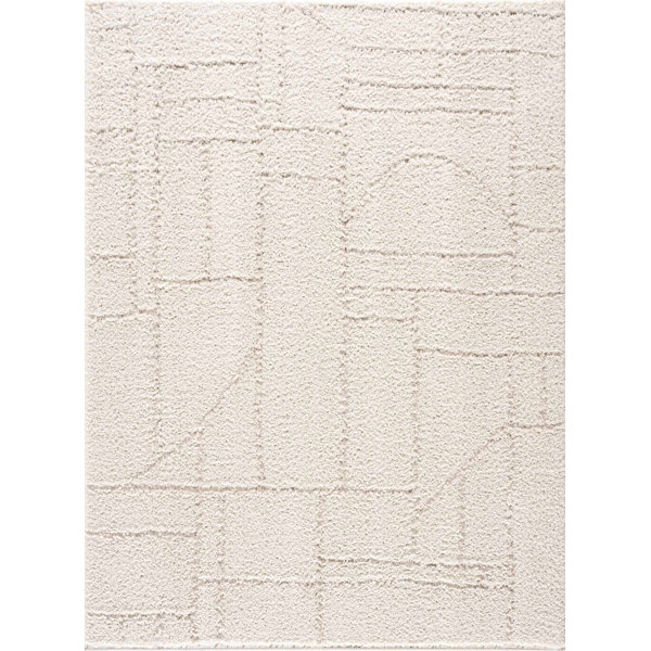 Union Rustic Kamarin Abstract Cream Area Rug | Wayfair