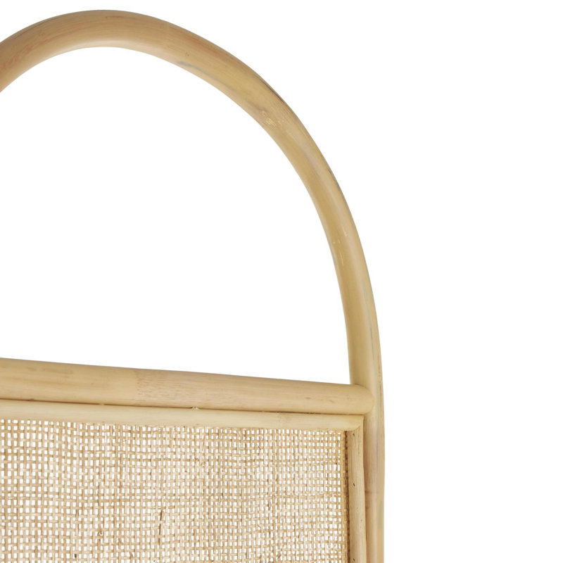 Bayou Breeze Boersma Rattan Woven Arched Oval 3 Panel Geometric ...