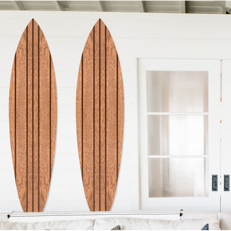 Beachcrest Home™ Wooden Surfboard Wall Décor | Wayfair