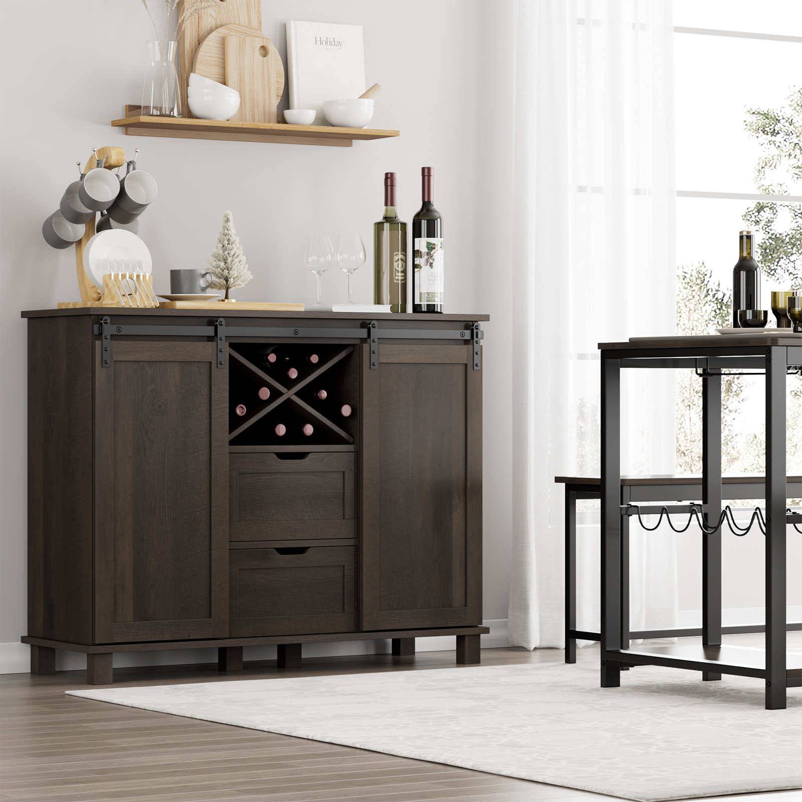 Kelly Clarkson Home Chartres 39.4"W Sideboard With Barn Door, Buffet ...