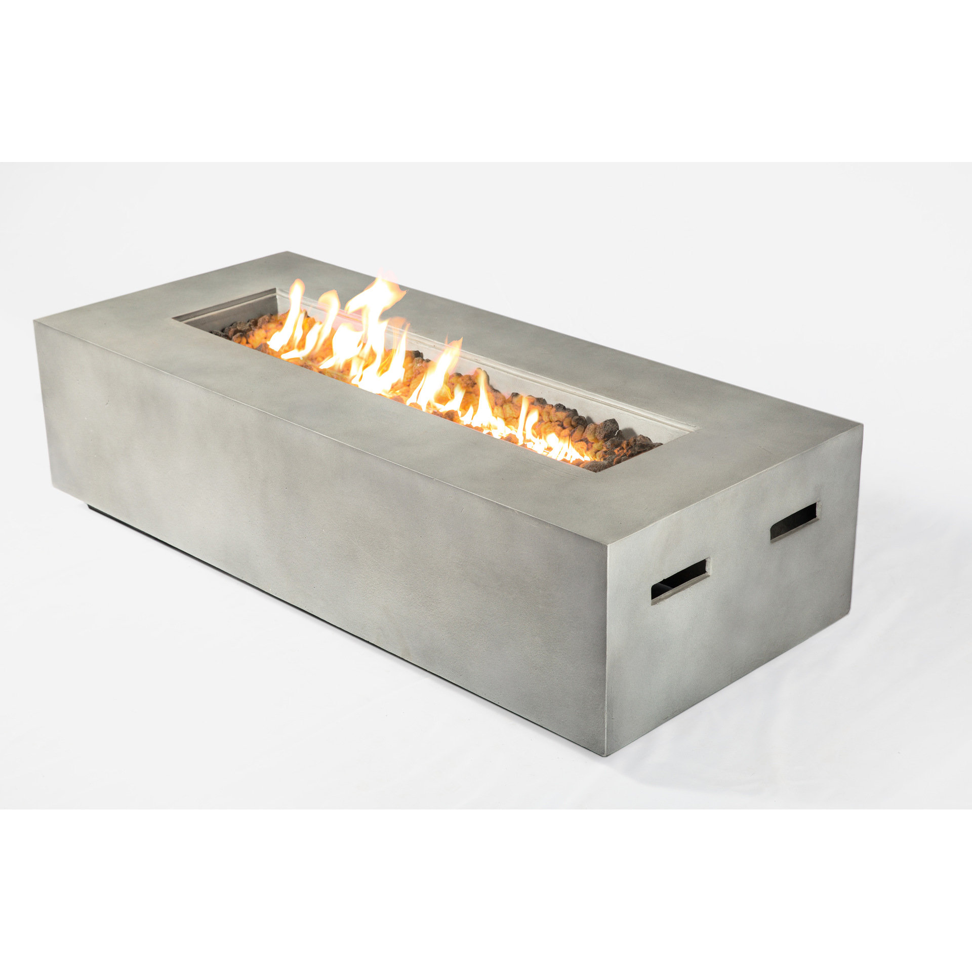 Wrought Studio™ Outdoor Concrete Fireplace - Propane Driven, Heat ...