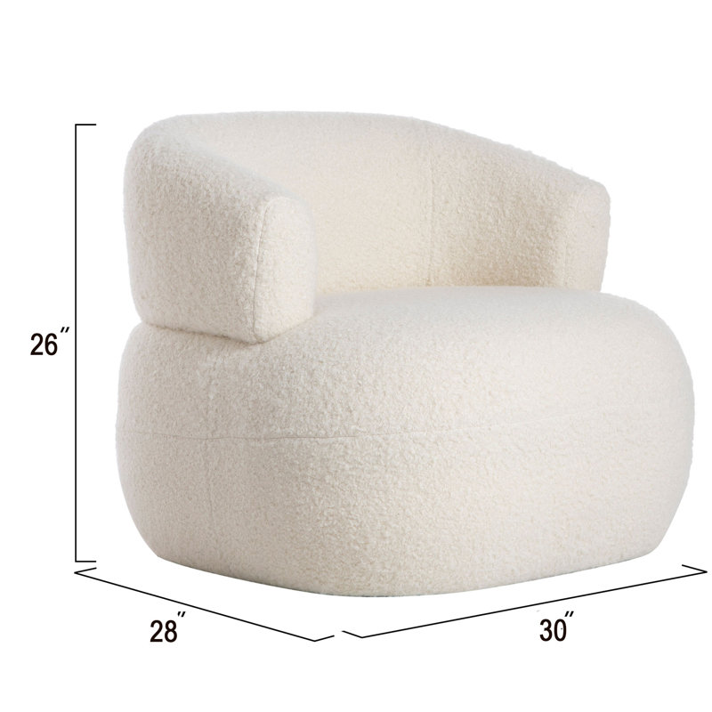 Orren Ellis Laranya 76.2Cm Wide Tufted Barrel Chair & Reviews | Wayfair