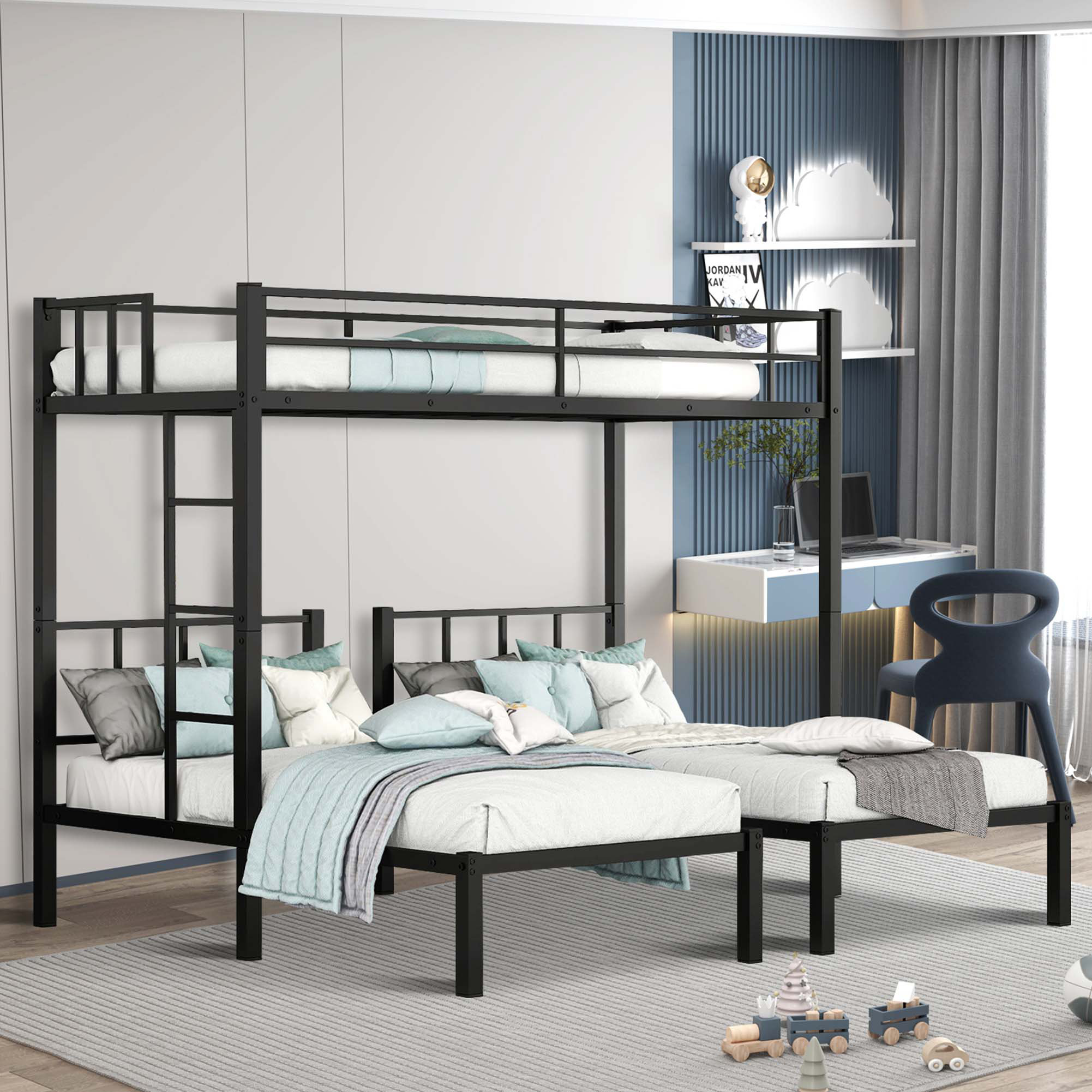 ROOM FULL Triple Bunk Bed, Can Be Separated Into 3 Beds - Wayfair Canada