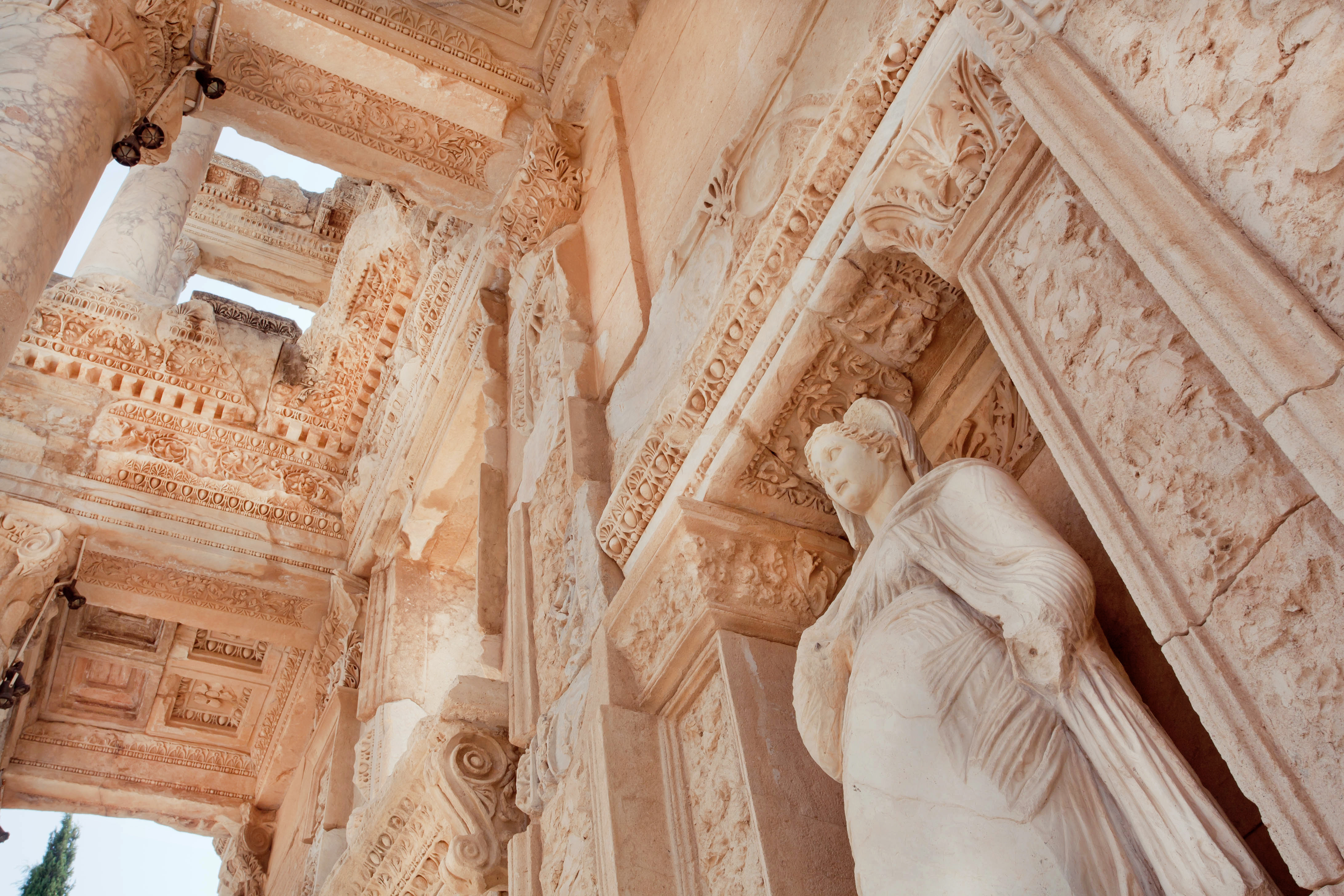 Charlton Home® Library of Celsus by Radiokukka - Wrapped Canvas ...
