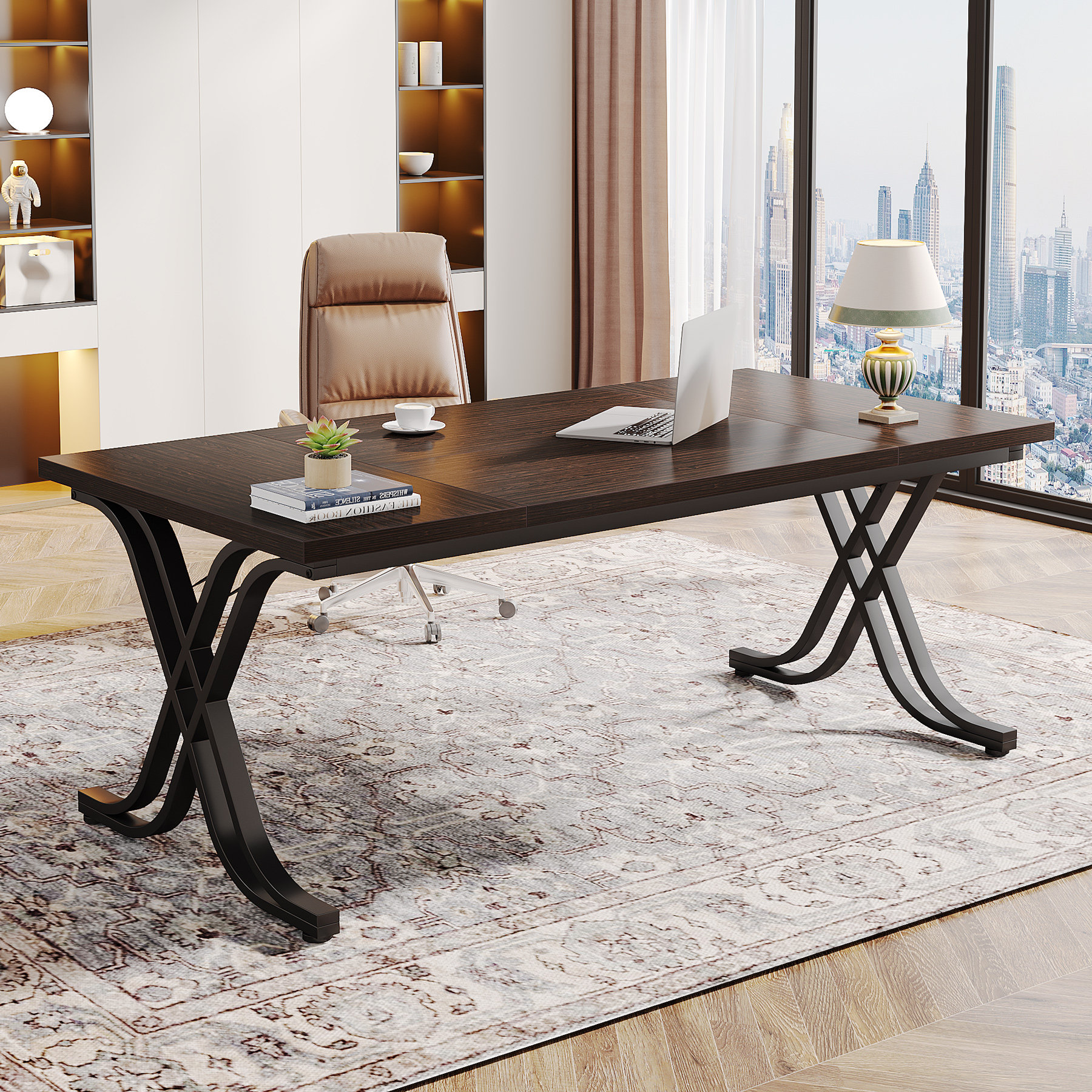 Winston Porter Rayfus 62.99'' W Rectangle Writing Desk & Reviews | Wayfair