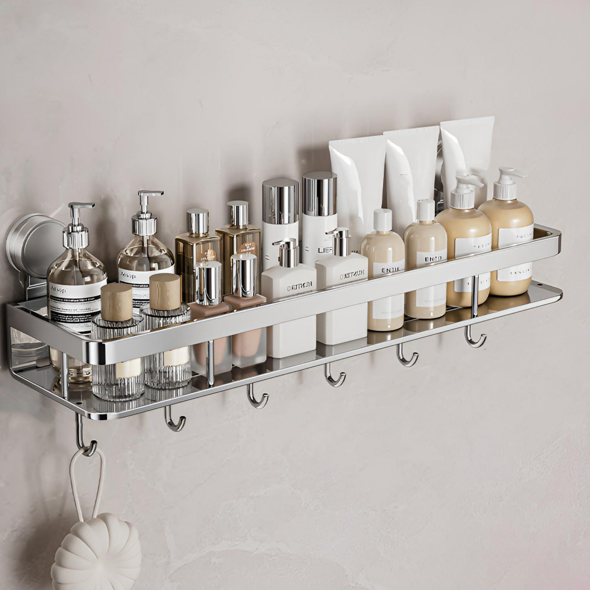 Brayden Studio® Bathroom And Toilet Storage Rack, Non Perforated Wall ...