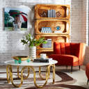 Jonathan Adler Draper Upholstered Barrel Chair | Perigold
