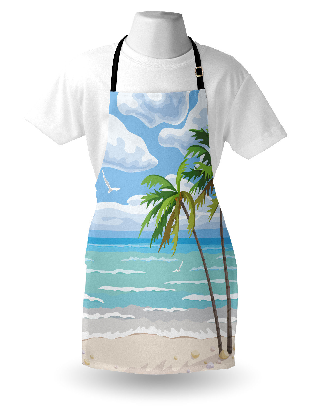 East Urban Home Graphic Beach Apron Unisex Summer Coast Wind Adult Size ...