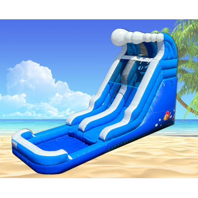 Jingo Jump 16' H x 25' LInflatable Water Slide with Air Blower ...