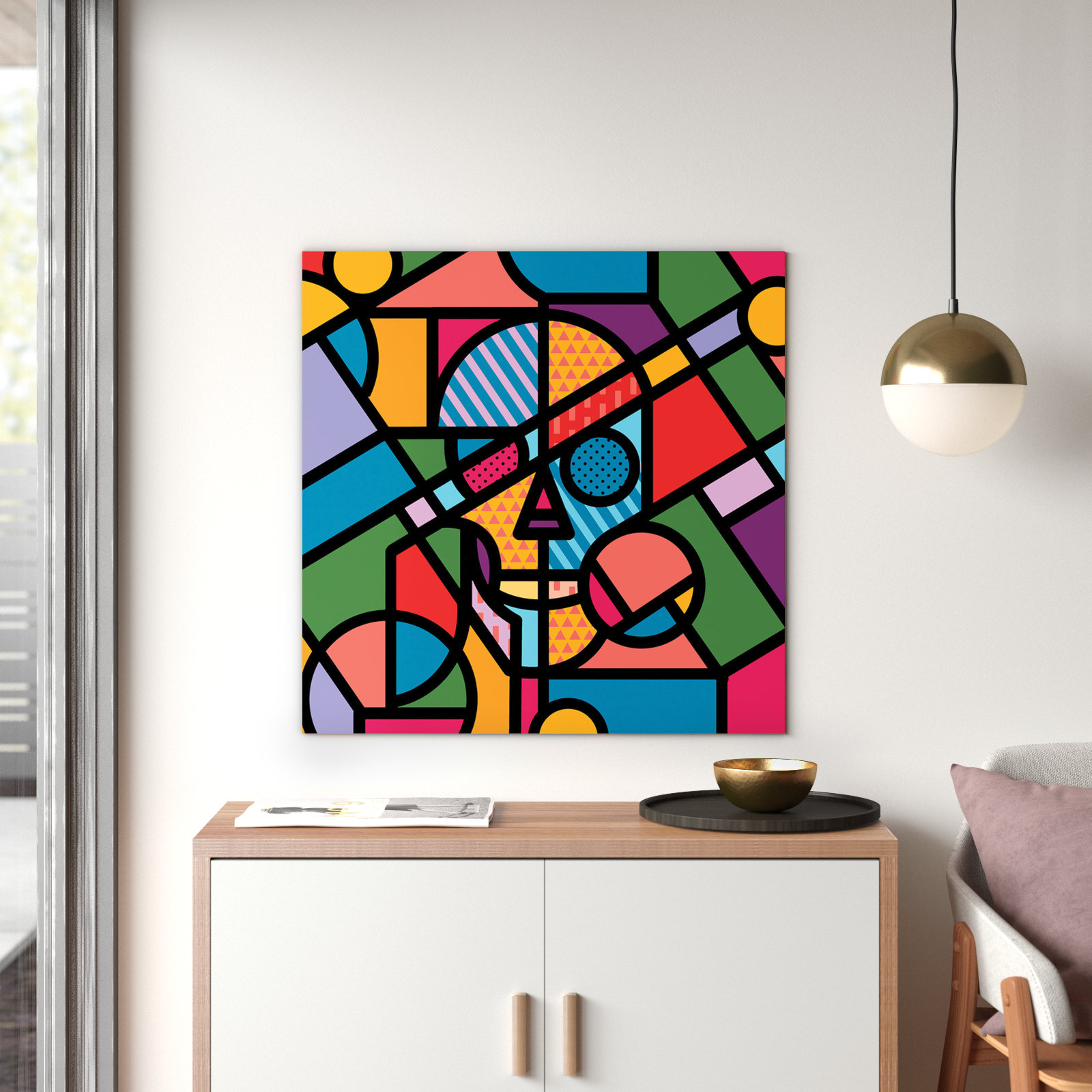 Wade Logan Vitrail Skull I Print On Acrylic Glass - Wayfair Canada