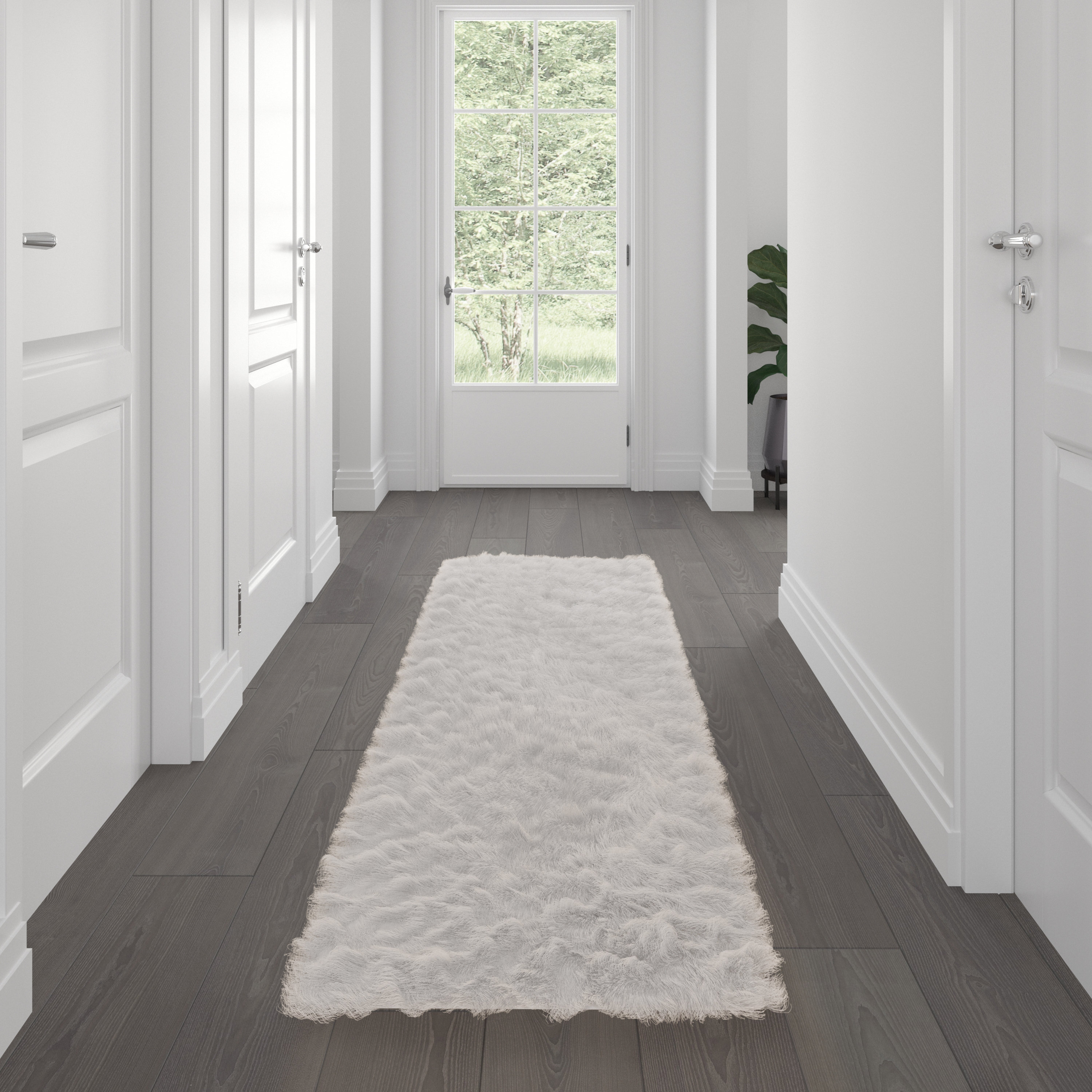 Everly Quinn Mccollin Extra Soft and Fluffy Faux Fur Area Rug with ...