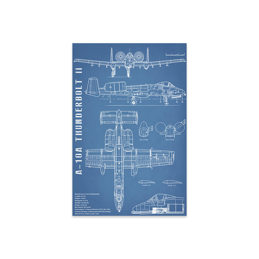 Williston Forge " A-10 Thunderbolt II [Warthog] Airplane | Black ...