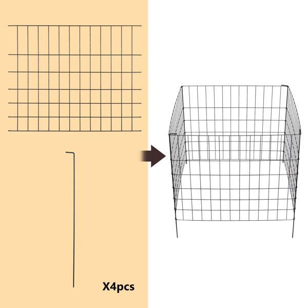Arlmont & Co. 2.5 ft. H x 2 ft. W Kevari Metal Fencing | Wayfair