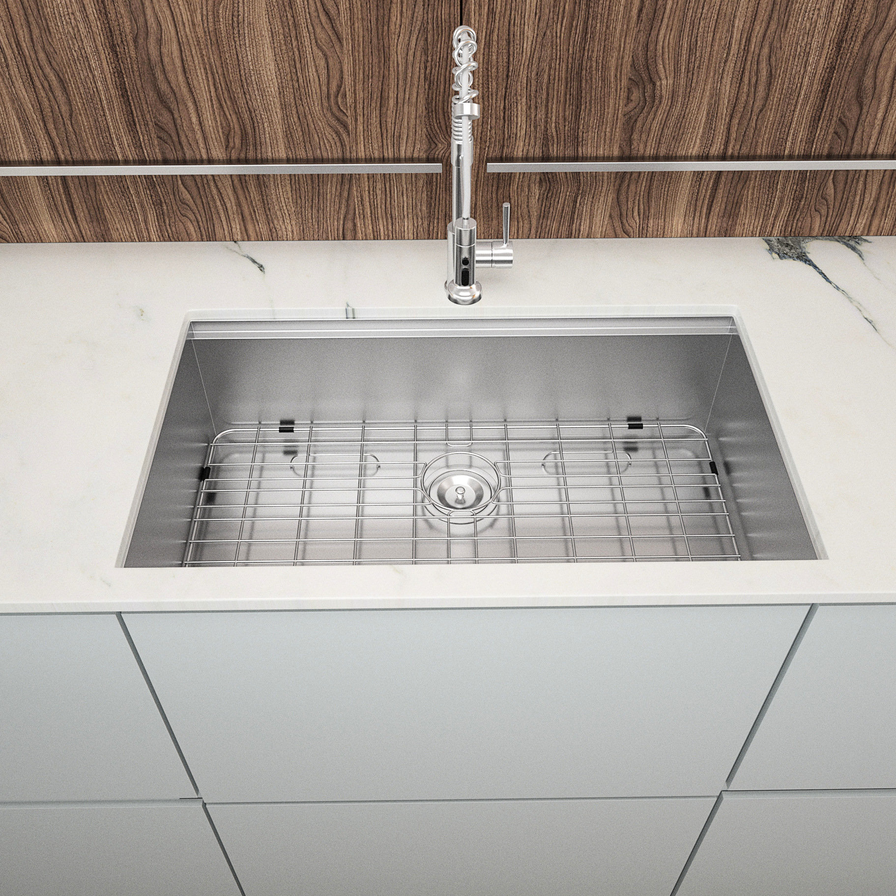 Wovilo 30" Single Bowl Undermount Kitchen Sink In 304 Stainless Steel ...