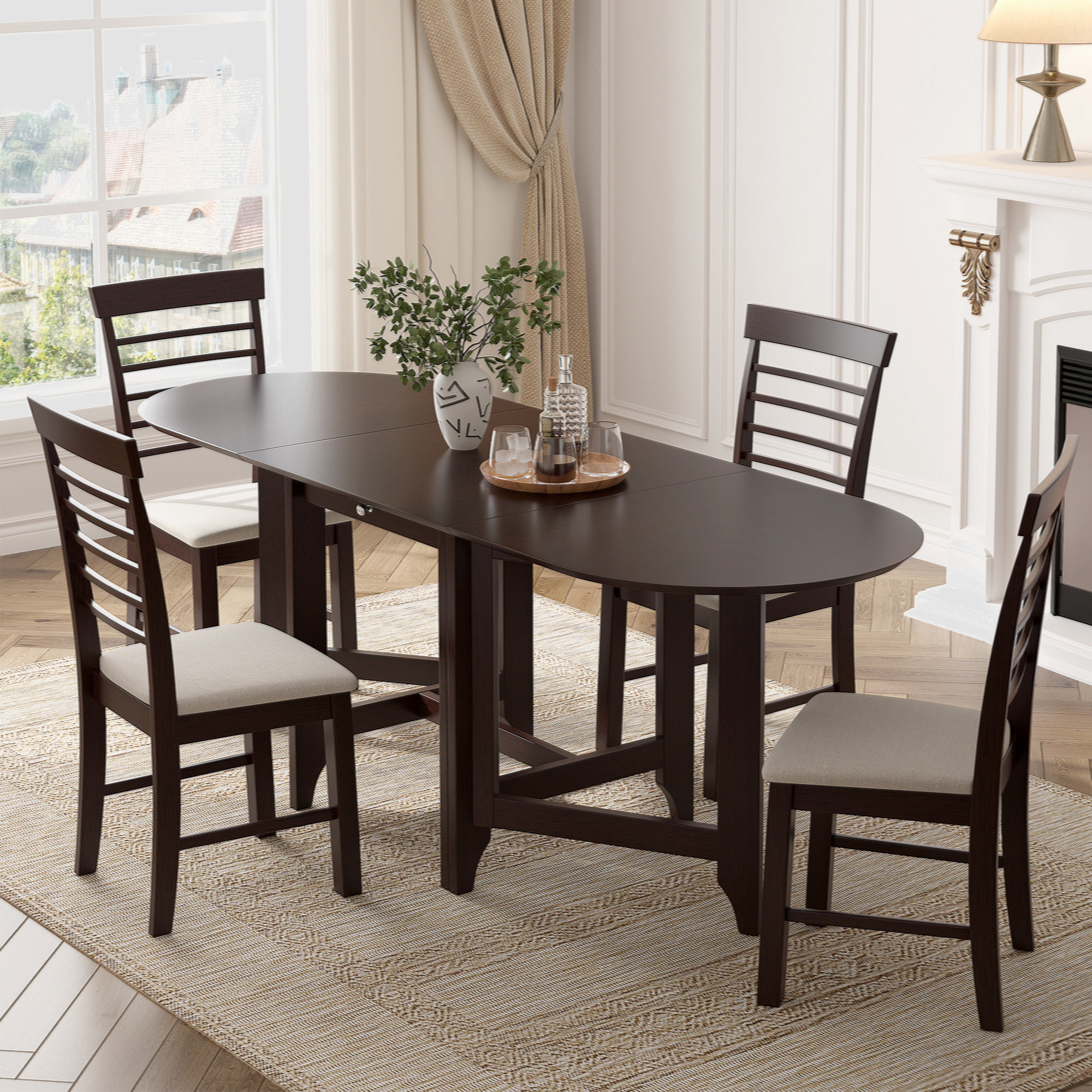 Lark Manor Azilda 5 - Piece Extendable Dining Set - Wayfair Canada