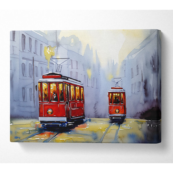 ClassicLiving Tram City Nights - Wrapped Canvas Art Prints | Wayfair.co.uk