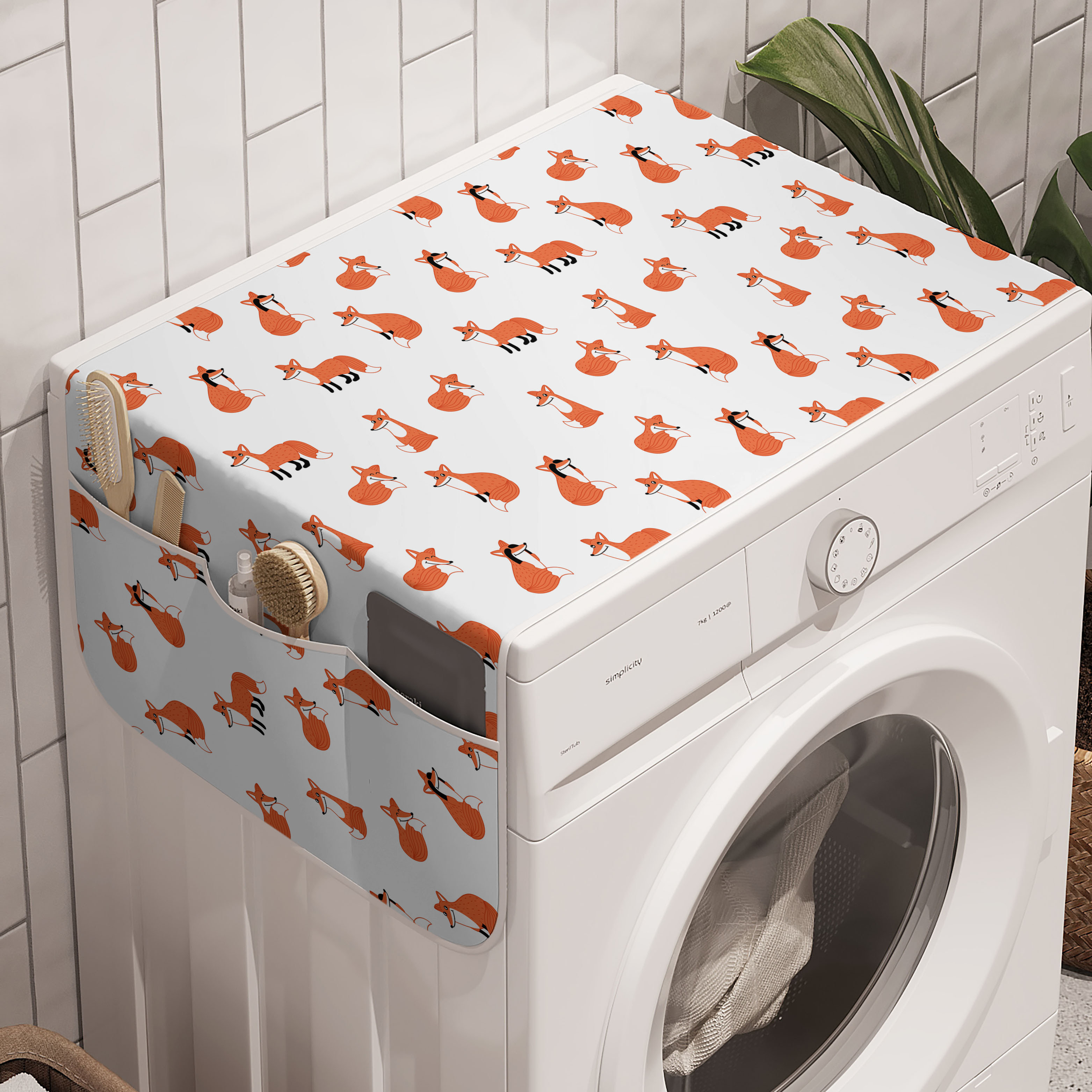 East Urban Home Fox Washing Machine Organizer Pack Of 2 47" X 18.5 ...