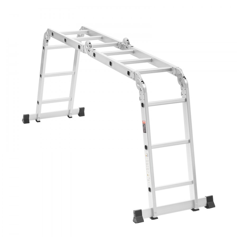 Latitude Run® Multi-Purpose Folding Ladder 7-in-1 4 Step Reach Height ...