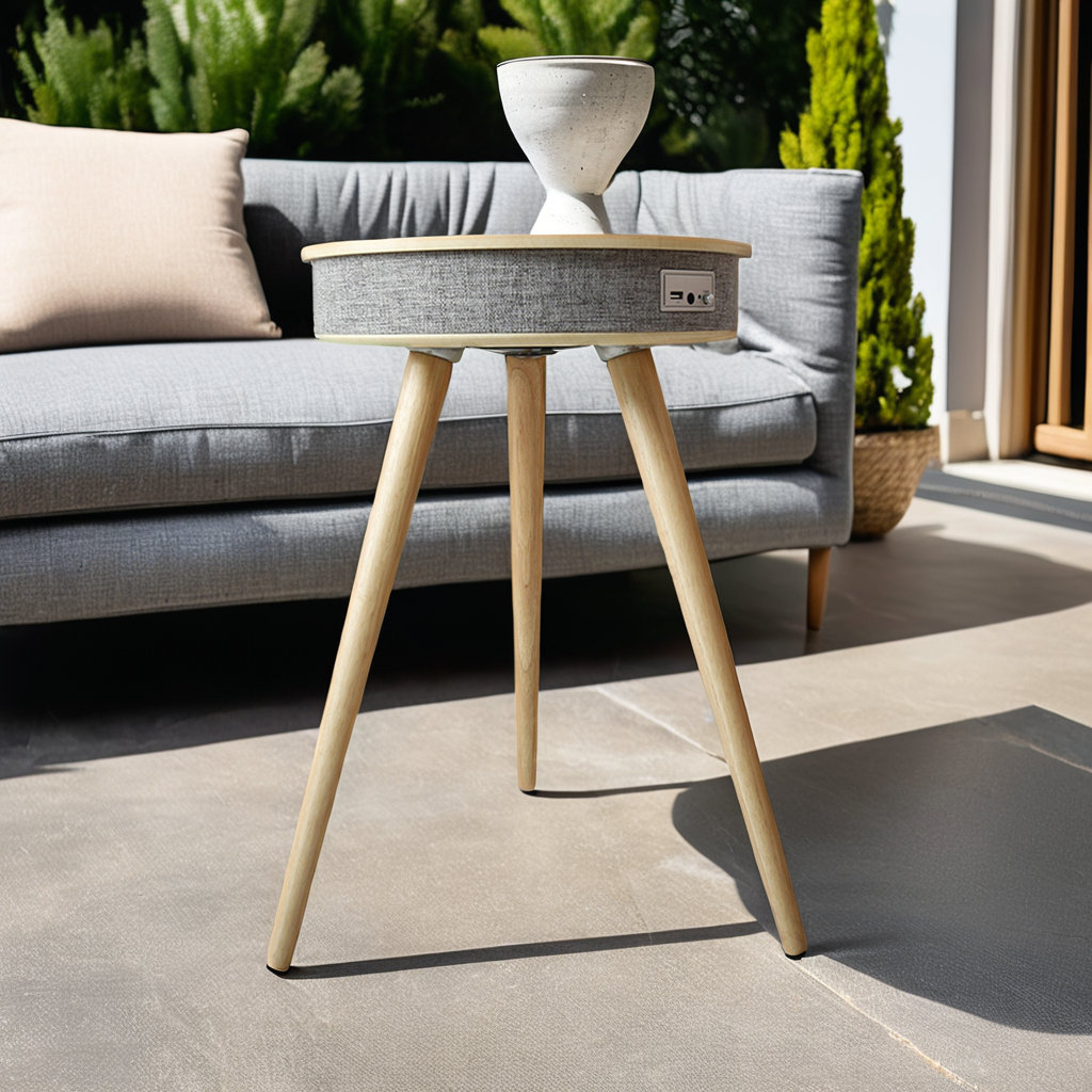 George Oliver Daquin End Table Music Coffee Table with Bluetooth ...