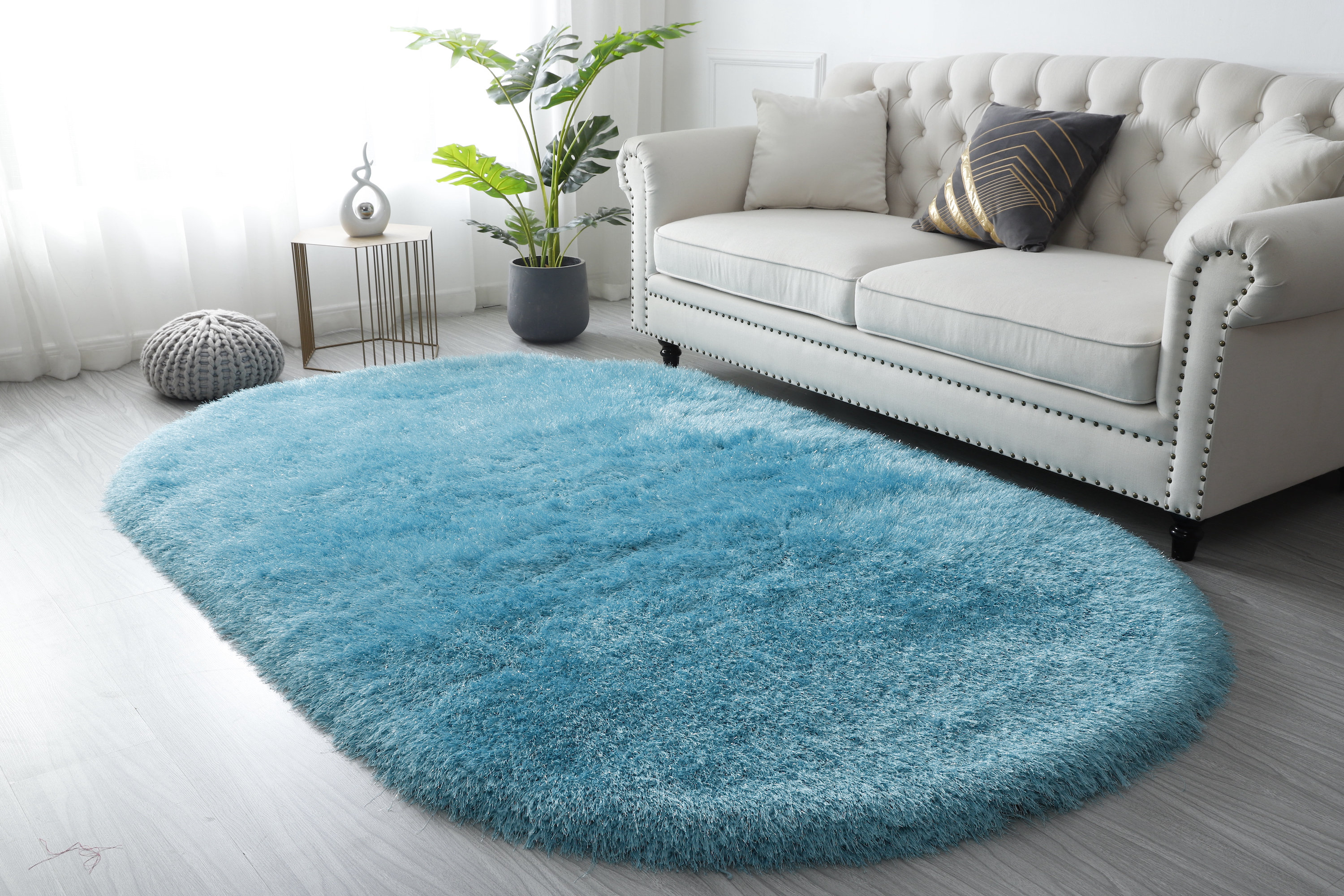 Rosdorf Park Tyrese Shag Teal Area Rug & Reviews | Wayfair