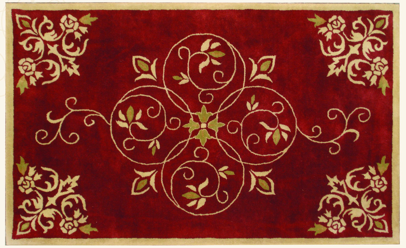Fleur De Lis Living Colburn Oriental Handmade Tufted Wool Red Area Rug ...