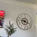 Gracie Oaks Killebrew Round Wood Slat Wall Clock with Distressed Finish ...