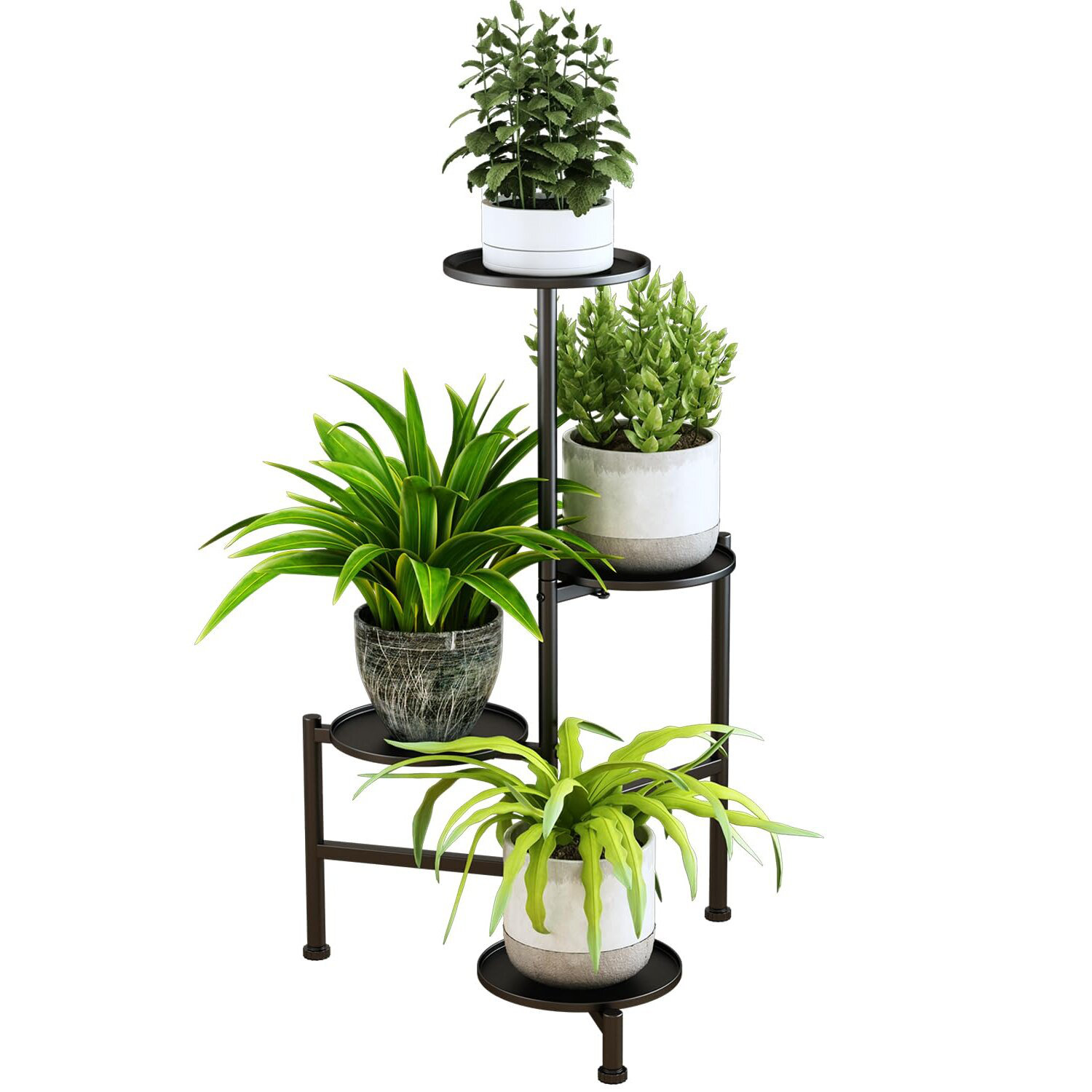 Latitude Run® 4 Tier Plant Stand Metal Indoor Outdoor | Wayfair