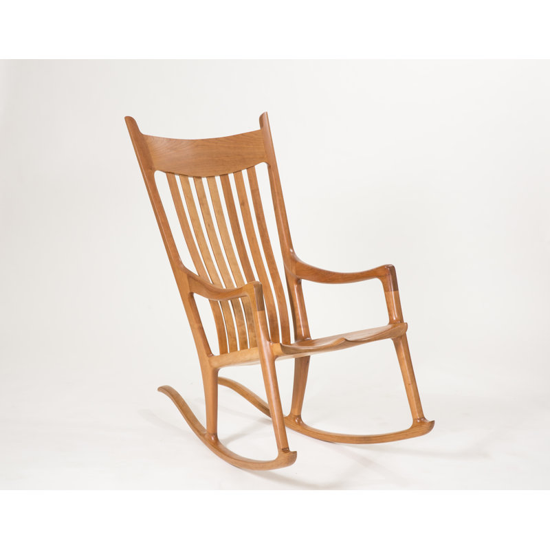Ethan Hutchinson woodworker Rocking Solid Wood Rocking Chair | Wayfair