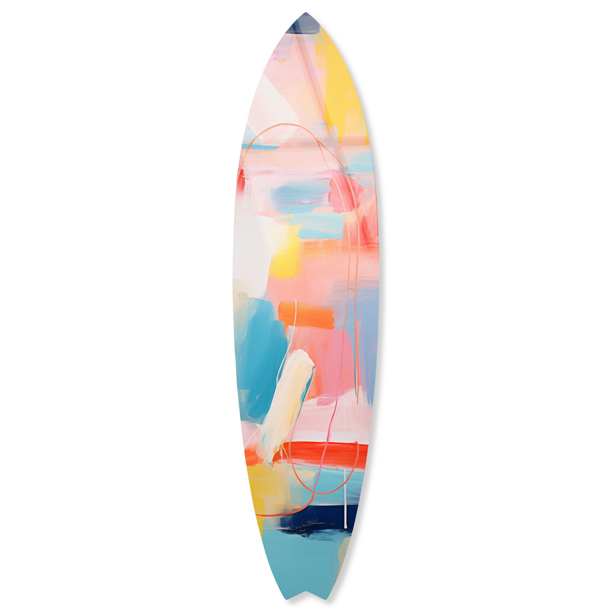 Notori Art Sorbet Abstract III Surfboard Acrylic Coastal Wall Art by ...