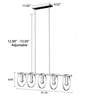 Mercer41 Zarely 5 - Light Dimmable Kitchen Island Pendant Modern Linear ...