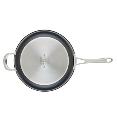 Anolon X Hybrid Cookware Nonstick Frying Pan with Helper Handle, 12 ...