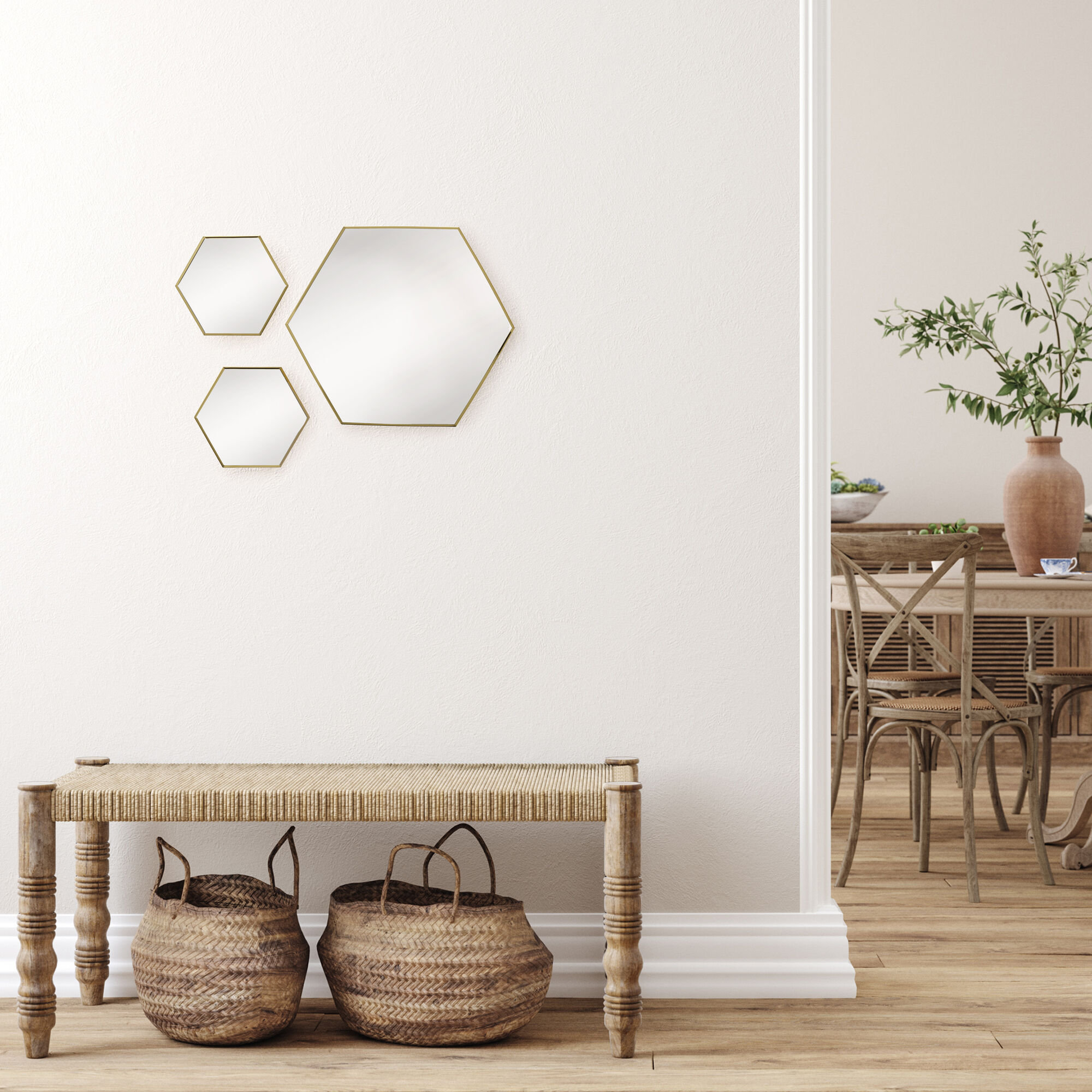 Scott Living 3 Piece Accent Mirror Set | Wayfair