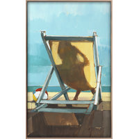 Grand Image Home Beach Chairs 2 by PC Ngo - Framed Painting on Canvas ...