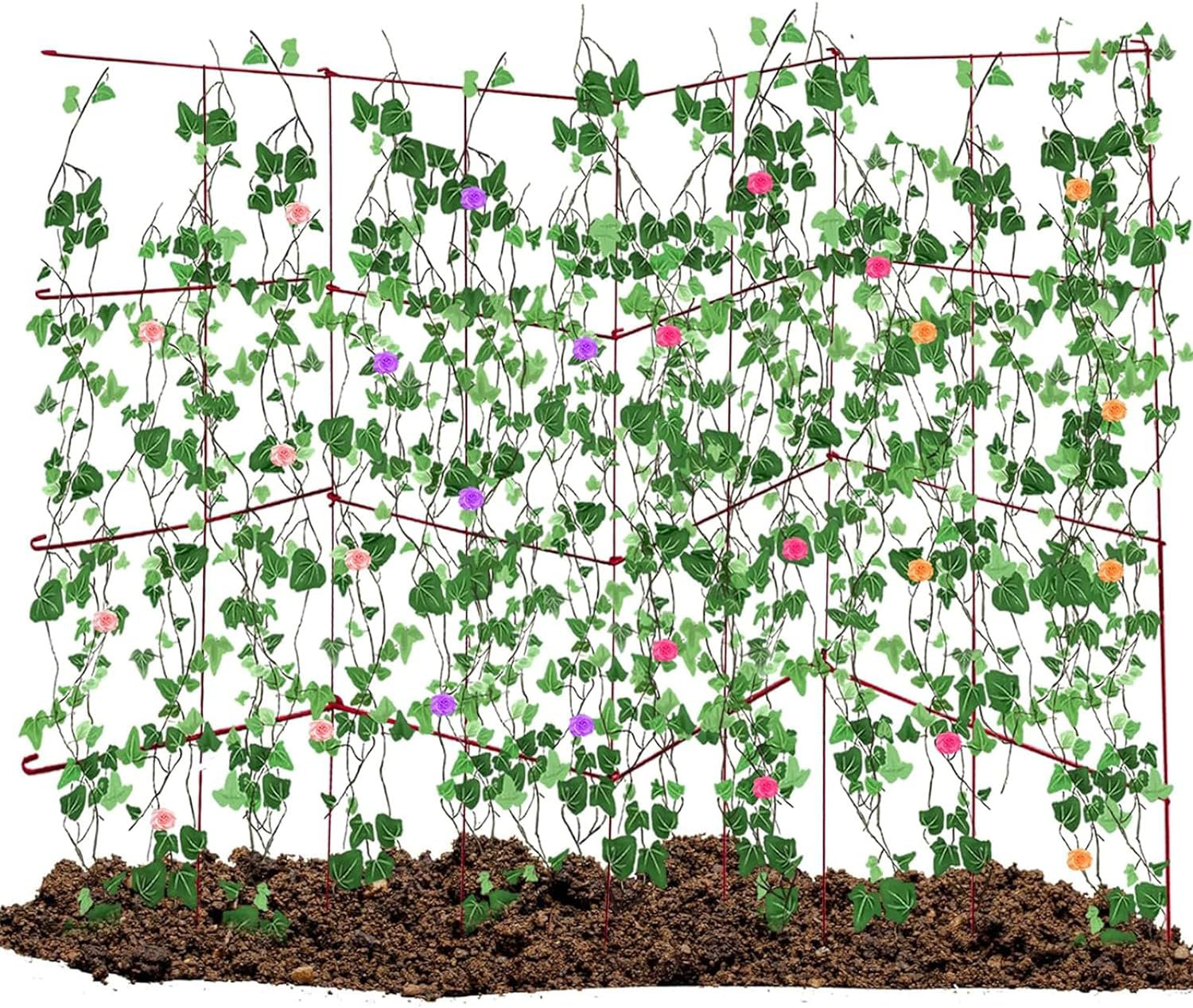 Arlmont & Co. Subira Folding Tomato Cage,4Packs Heavy Duty Square ...