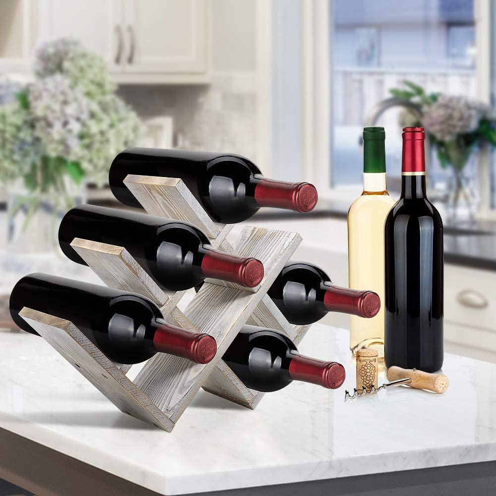 Sorbus Wine Rack Butterfly - Stores 8 Bottles Of Wine, Sleek And Chic ...