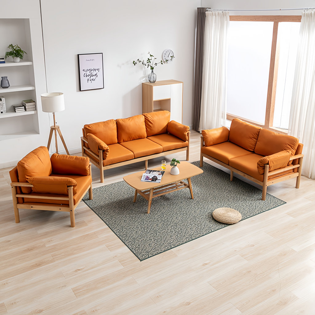 Lifton Modern Simple Sofa Tea Table Combination 4 - Piece Living Room ...