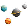 Isabelle & Max™ Planet Statue Space Decor: 4Pcs Solar System Sculpture ...