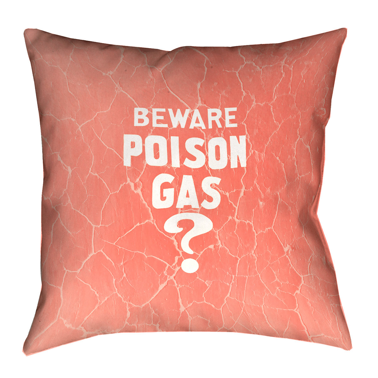 ArtVerse Double Sided Print Vintage War Poison Gas Throw Pillow with ...