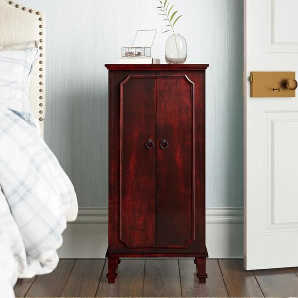 DEBLIT Lockable Jewelry Armoire with Mirror and 7 Drawers, Fully ...