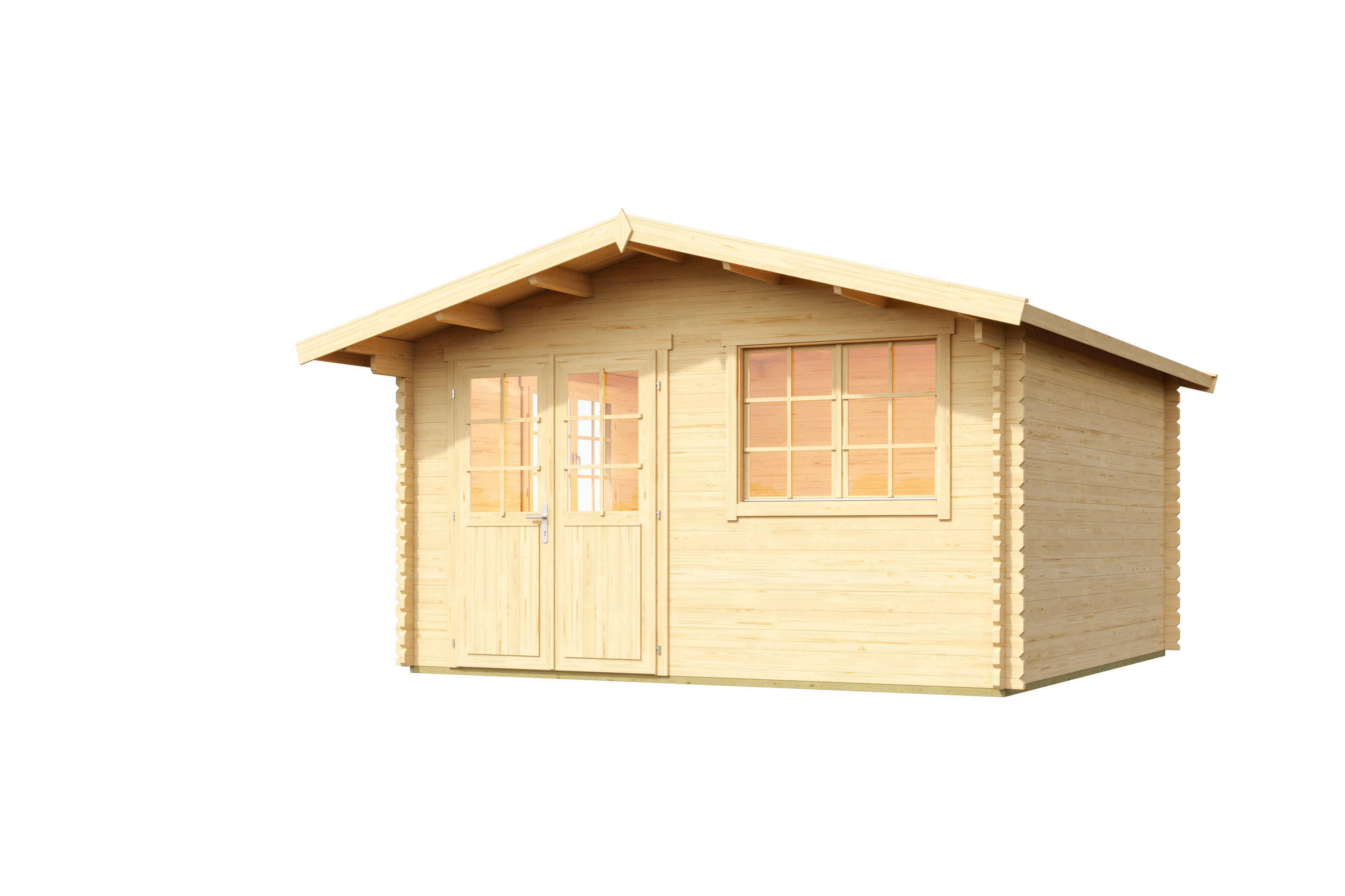 Lasita Maja Lasita Norderney 3 - 13 x 13 Ft. Apex Roof Log Cabin With ...